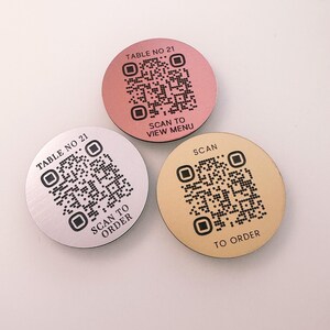 Acrylic QR Code Sign, Engraved Scan & Order Display, Scan to View Menu ...