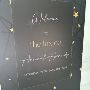 Business Awards Ceremony Personalised Welcome Sign, Bespoke Event Signs ...