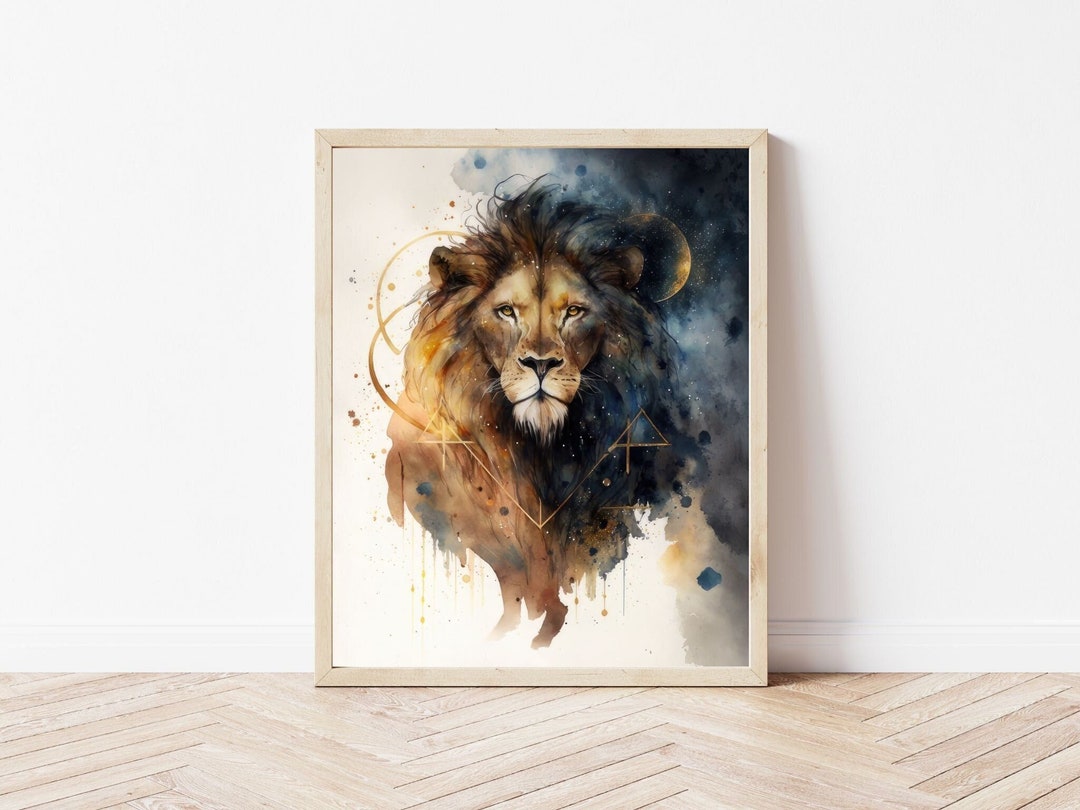 Leo Print - Digital Download | Leo Wall Art | Leo Zodiac | Zodiac ...