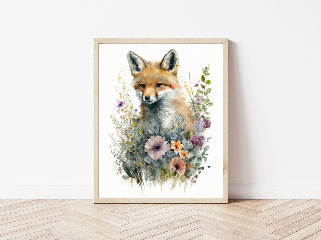 Fox Print - Fox Wall Art | Woodland Nursery | Fox Nursery Decor | Fox ...
