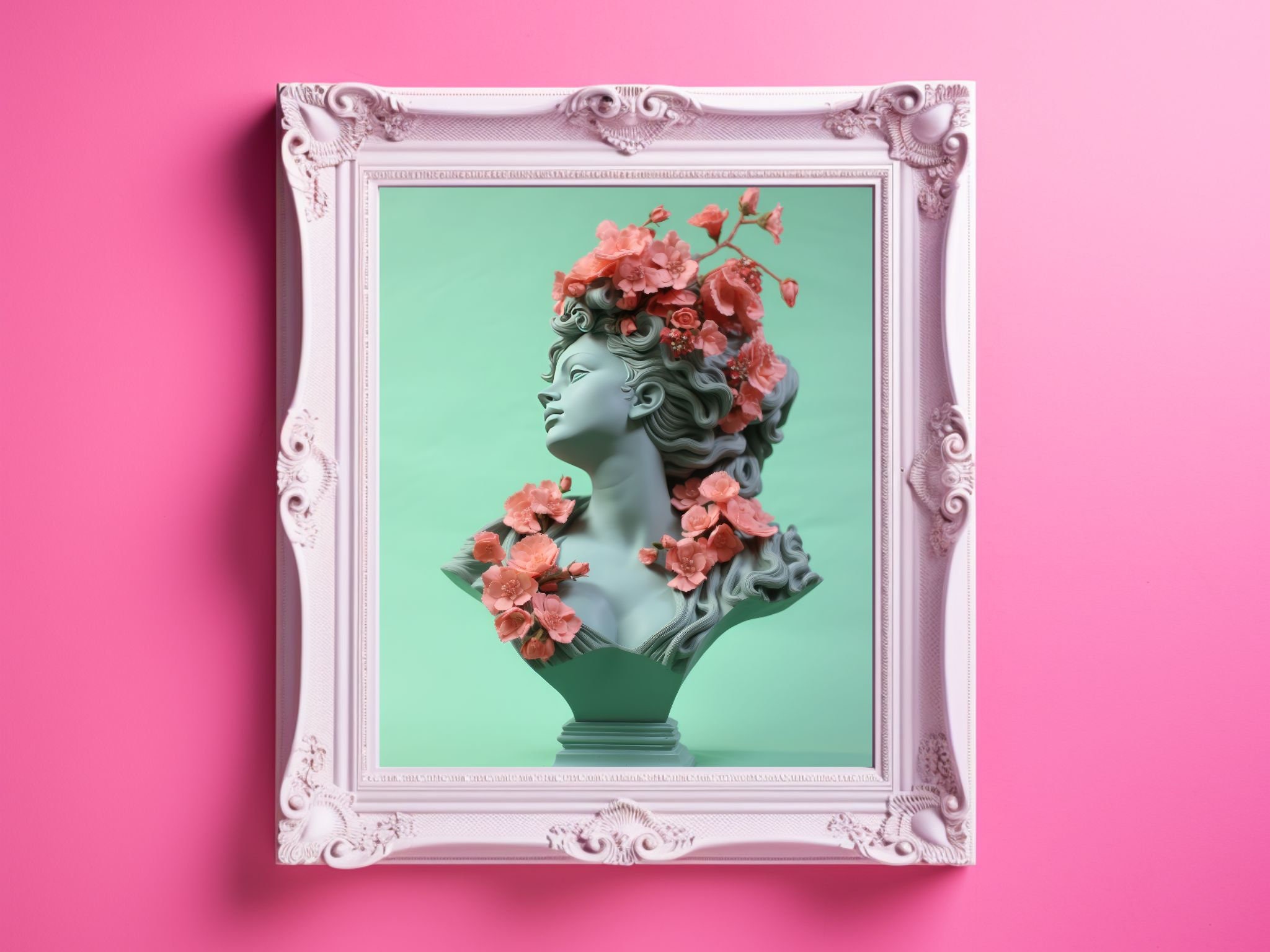 Greek Statue Print Set - Greek Goddess | Preppy Room Decor | Pink ...