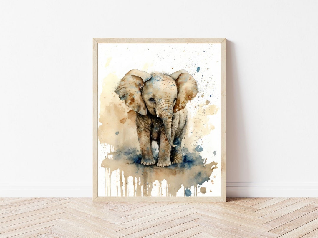 Elephant Print Digital Download Elephant Wall Art Safari Nursery Print ...