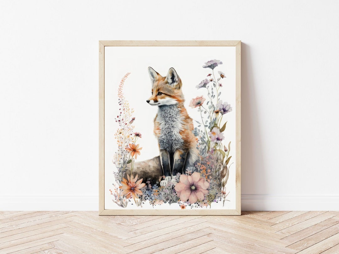 Fox Print - Digital Download | Fox Decor | Woodland Animals | Fox ...