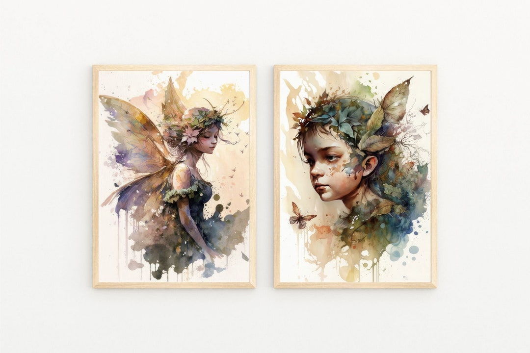 Fairy Print Set Fairy Wall Art Digital Download Fairy Decor Fairy Core ...