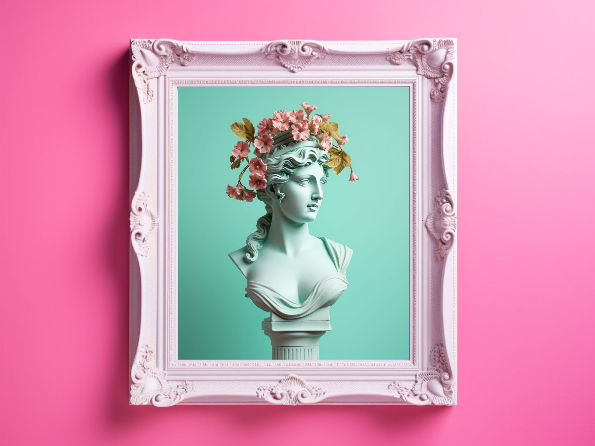 Greek Statue Print Set - Greek Goddess | Preppy Room Decor | Pink ...