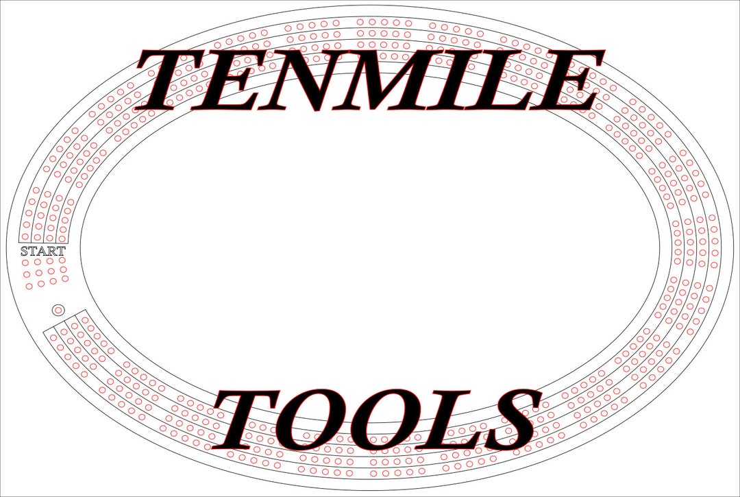 Oval Cribbage Board SVG Template Files - Etsy