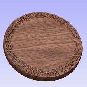 3 Track Round Cribbage Board SVG Template Files - Etsy