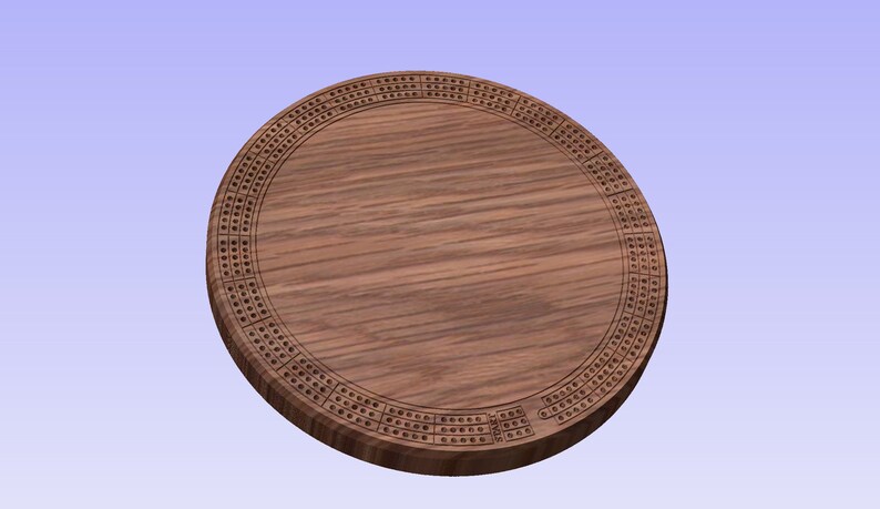 3 Track Round Cribbage Board SVG Template Files - Etsy