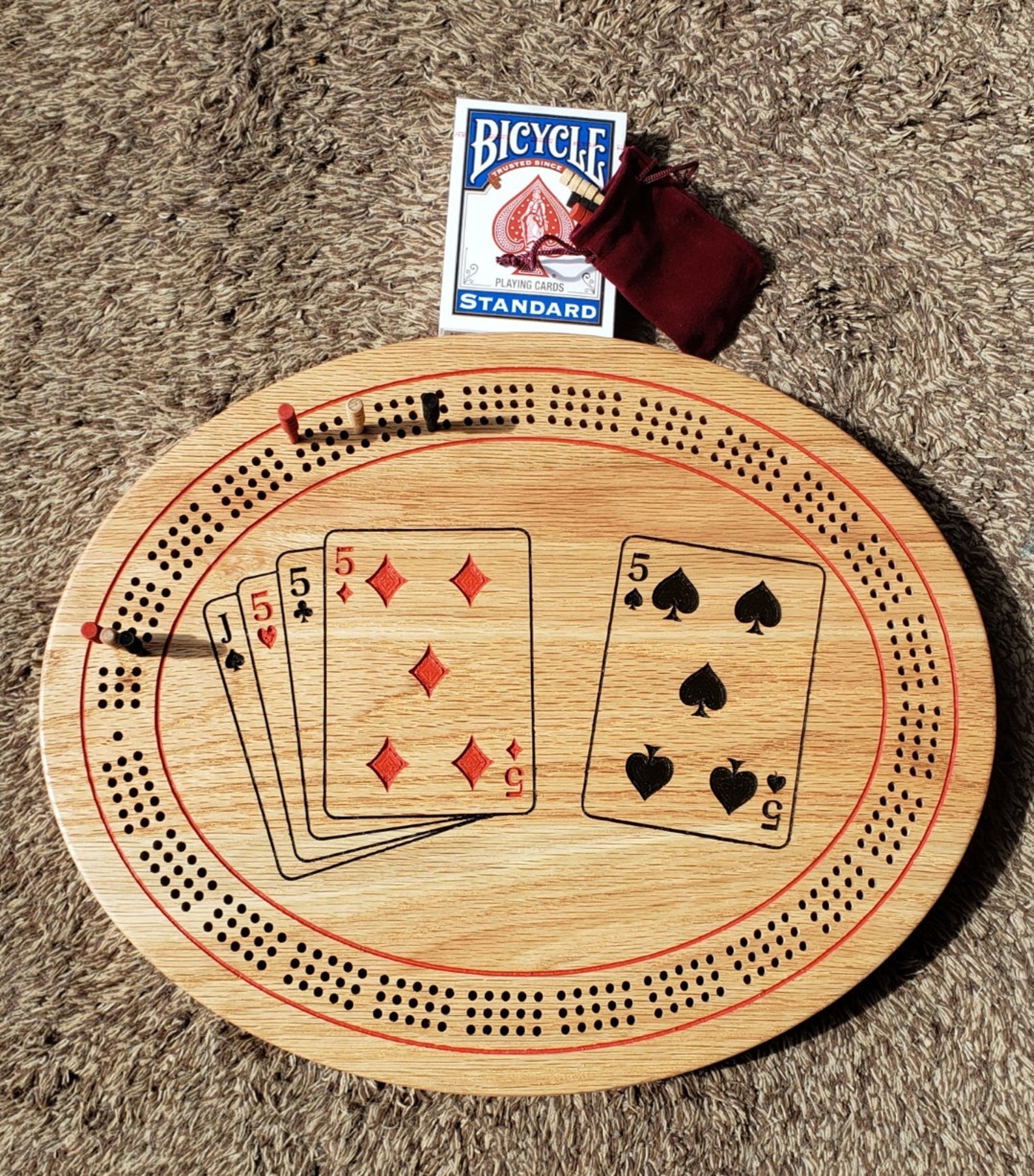 Oval Cribbage Board SVG Template Files - Etsy