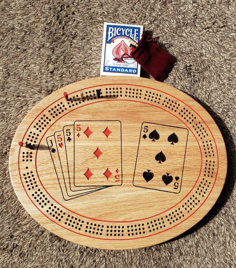Oval Cribbage Board SVG Template Files | Etsy
