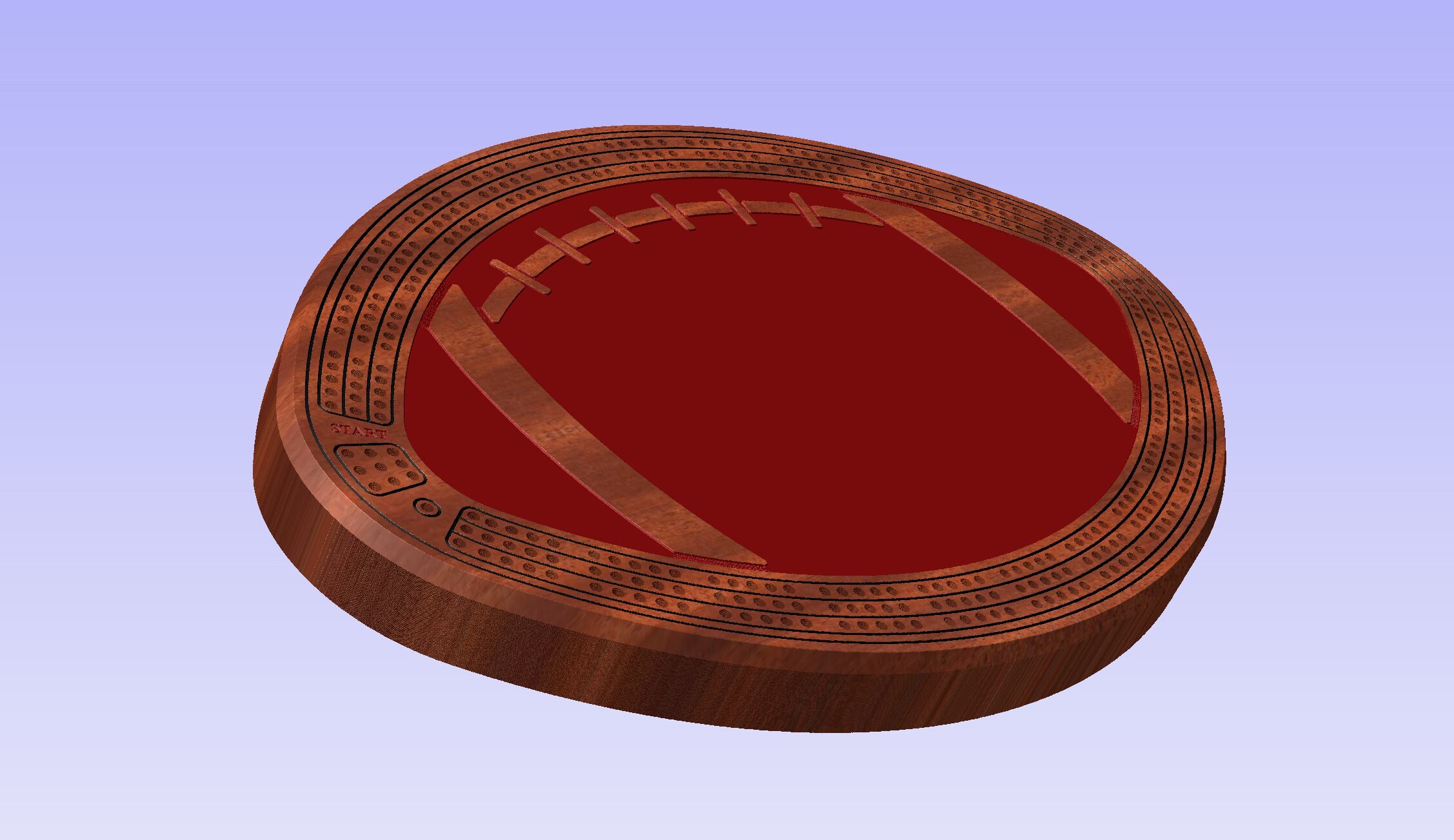 Football Cribbage Board SVG Template Files - Etsy