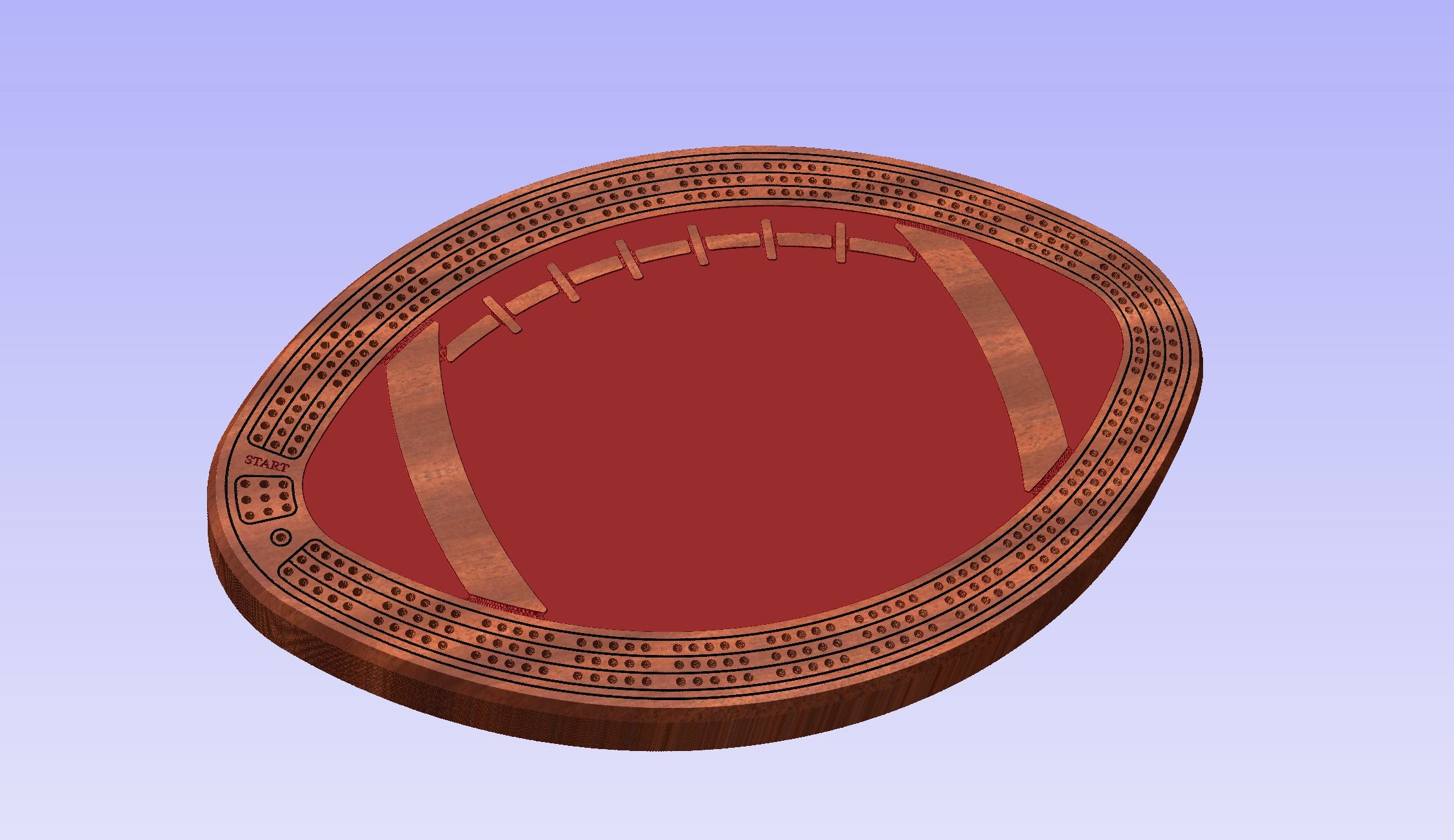 Football Cribbage Board SVG Template Files - Etsy