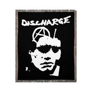 DISCHARGE Logo Woven Blanket - Etsy