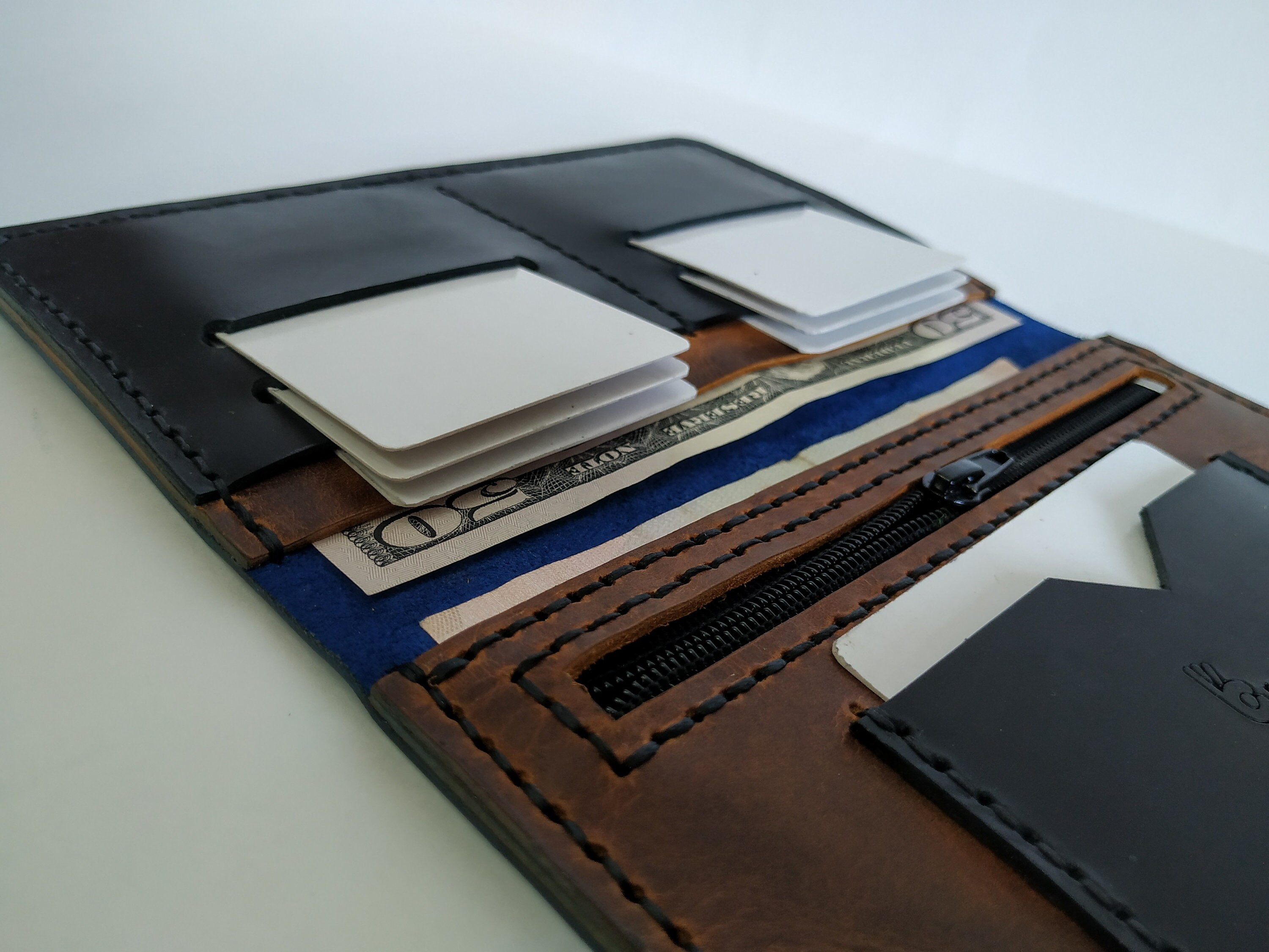 Handmade Leather Wallet Long Style Wallets Personalized - Etsy