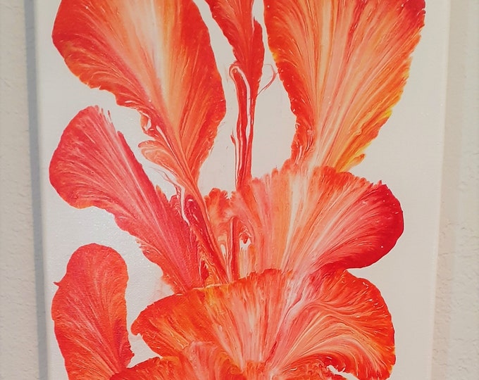 Flower Red & White String Art Painting - Etsy