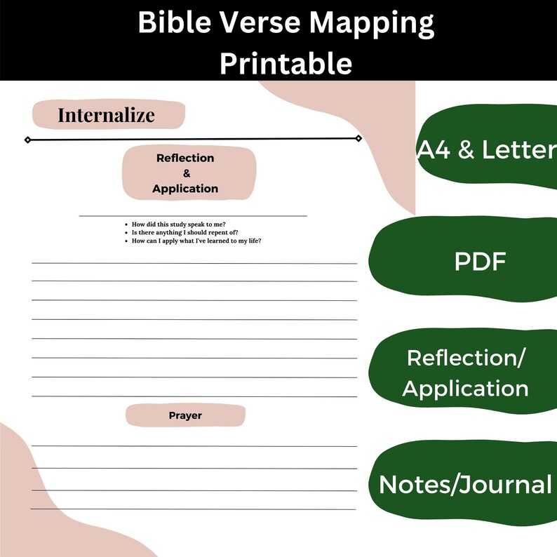 Bible Verse Mapping Printable: Perfect for Bible Study and Journaling ...