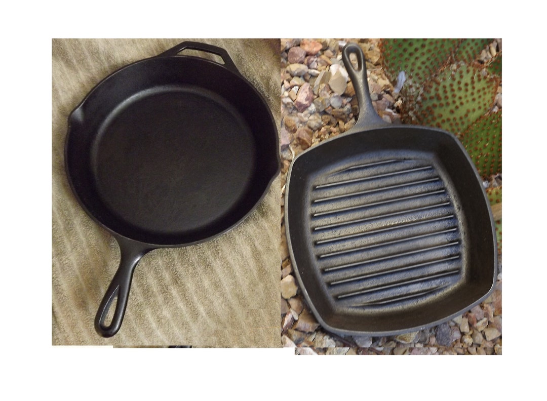 Cracker Barrel Skillets One 12" and One 10-1/2" Square Item #824 - Etsy