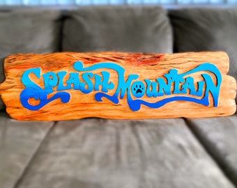 Splash Mountain Sign Wood - Etsy