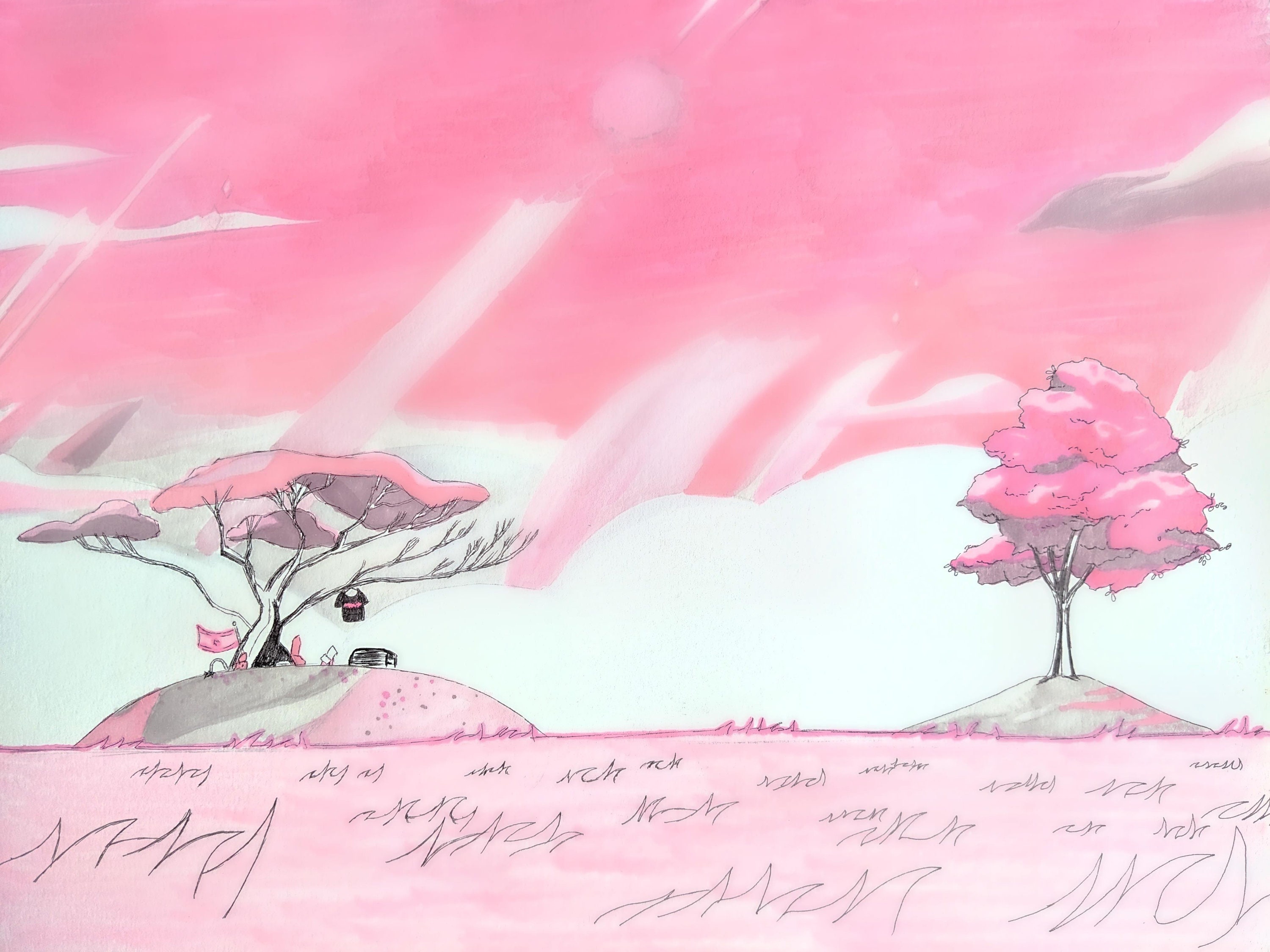 Steven Universe Print- Pink Trees - Etsy