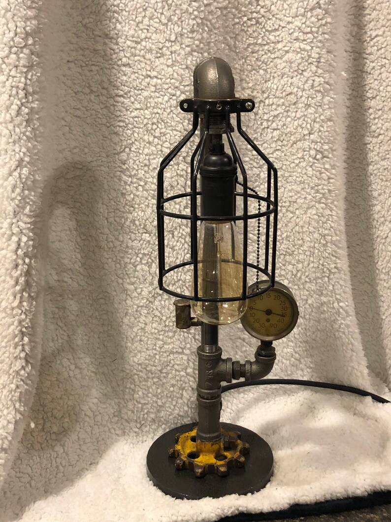 Steam Punk Table or Desk Lamp W/ Antique Parts. 166, Industrial Decor ...