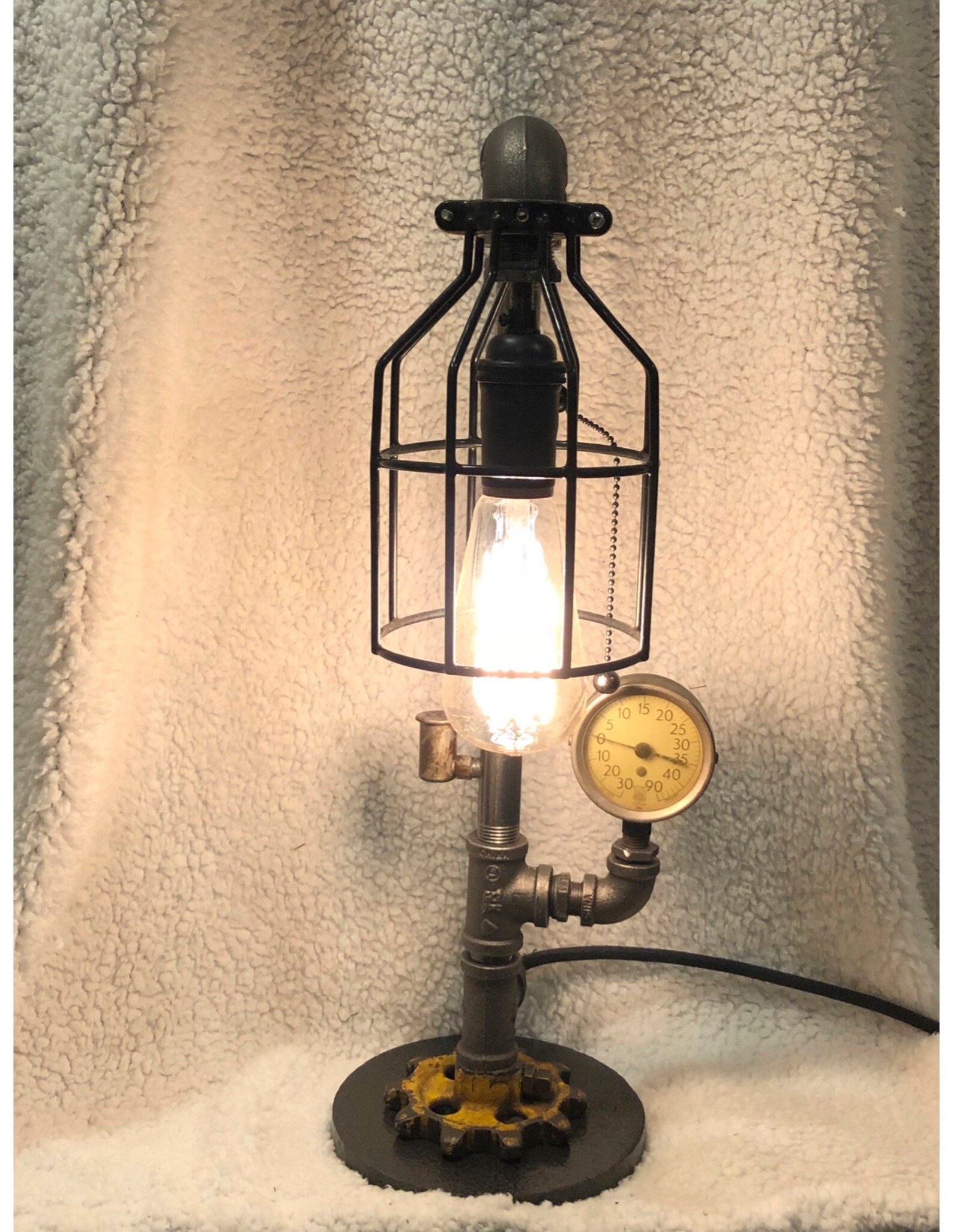 Steam Punk Table or Desk Lamp W/ Antique Parts. 166, Industrial Decor ...