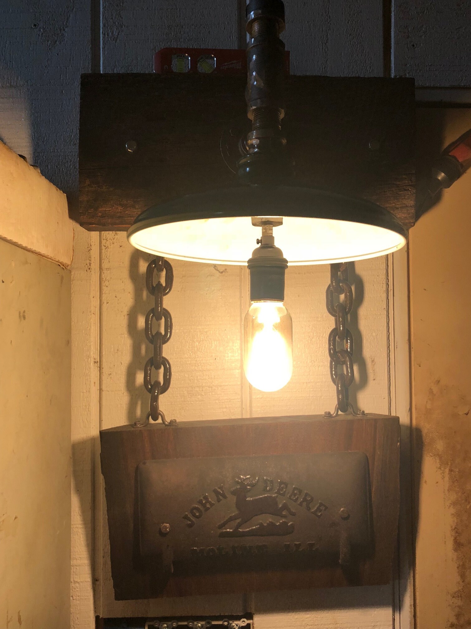 Steam Punk John Deer Industrial Wall Sconce Farm House Light - Etsy