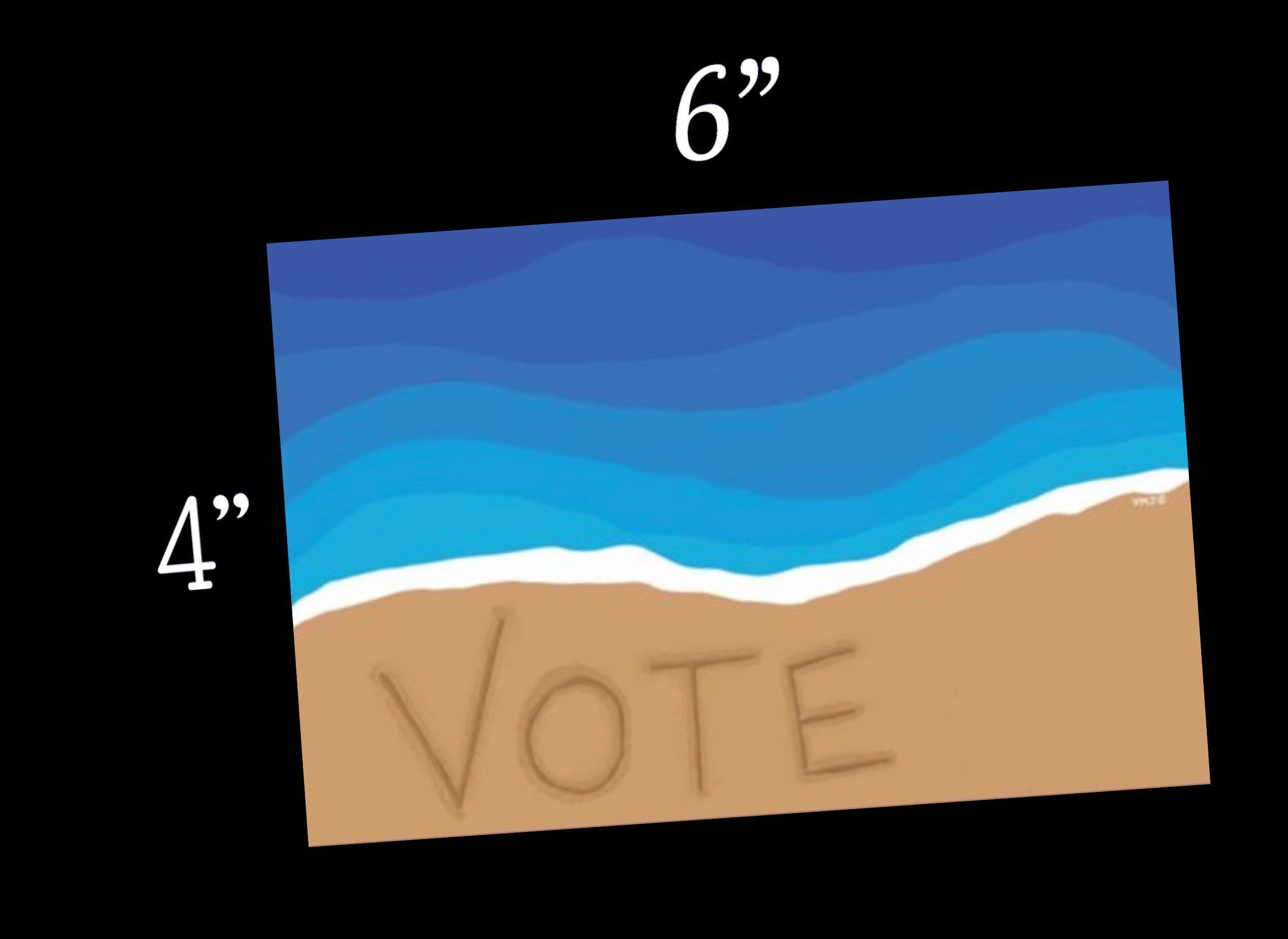Blue Wave Vote Postcards writable surface uncoated | Etsy