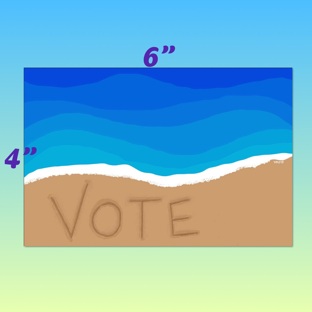 Blue Wave Vote Postcards, Writable Surface, Uncoated - Etsy