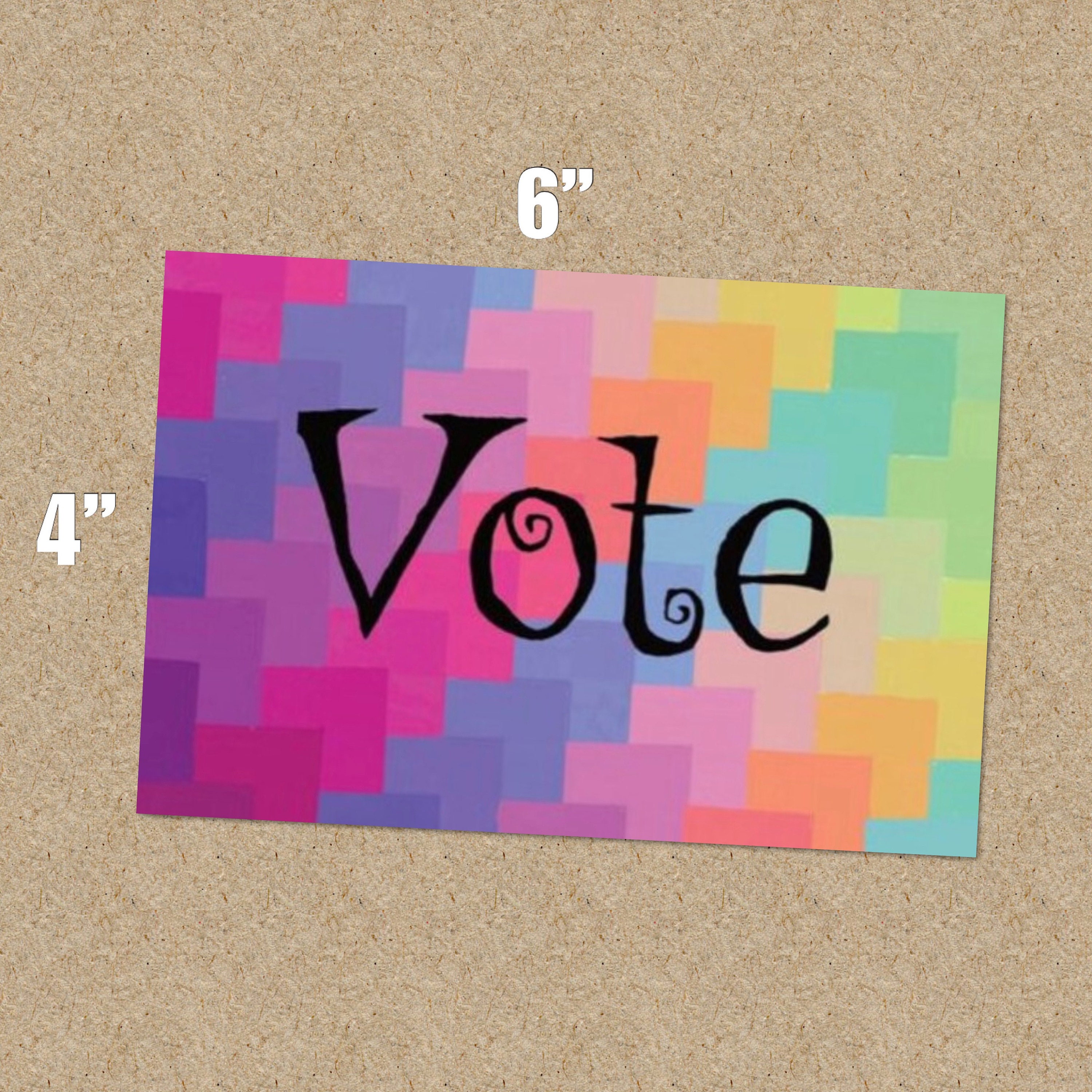 Vote Postcards Colorful Voter Reminder Postcard Postcards to - Etsy