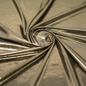 Mercury Titanium Foiled Spandex Fabric | Blue Moon Fabrics - Etsy