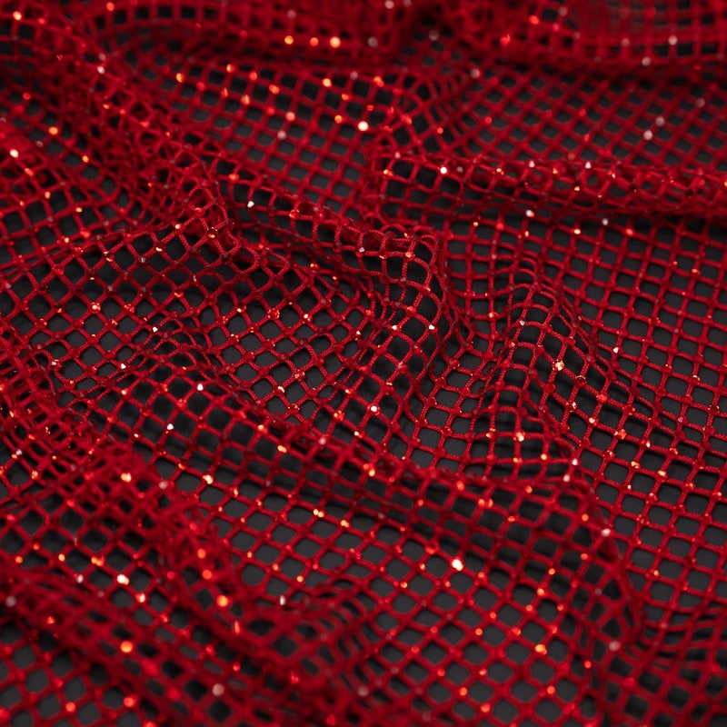 Rhinestone Fishnet Fabric - Etsy