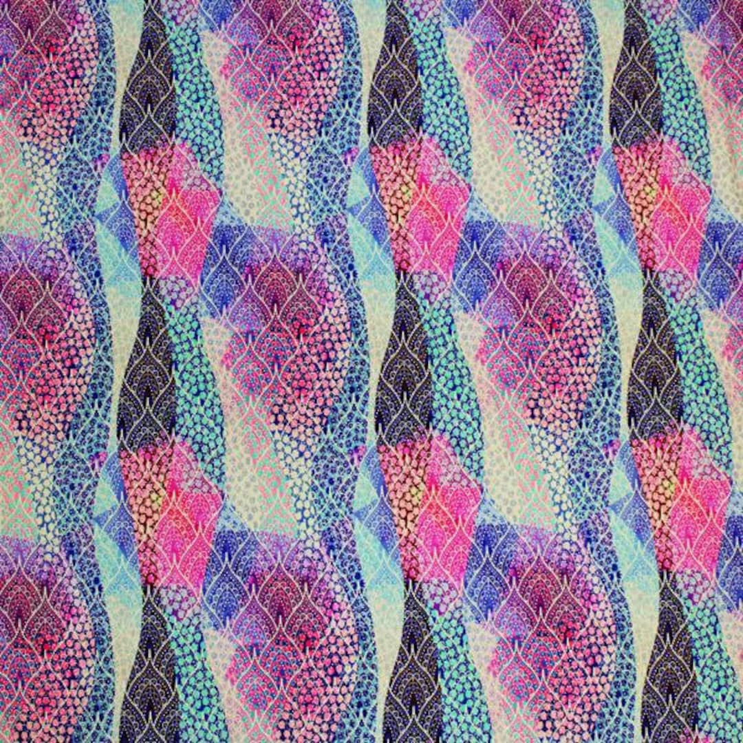Lustige Mandala gedruckte Spandex | Blauer Mond Stoffe - Etsy Österreich
