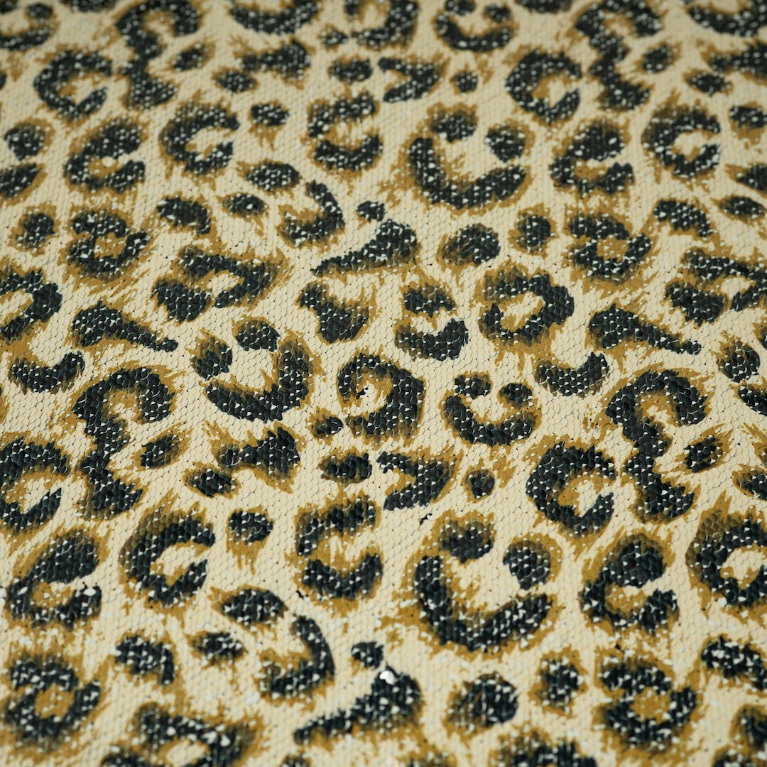 Cheetah Printed Flip Sequin on Spandex Fabric | Blue Moon Fabrics - Etsy
