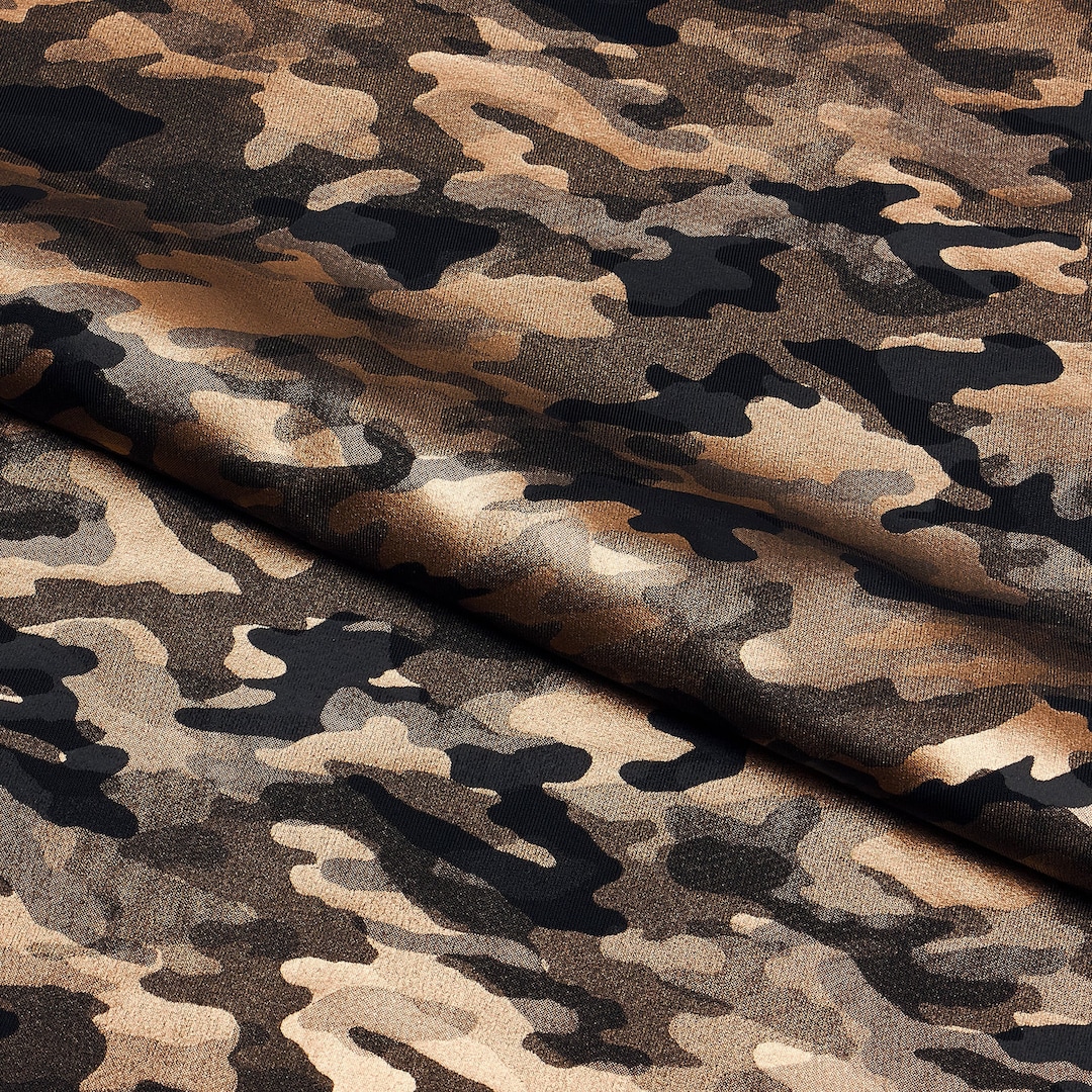 Camo Foil Spandex Fabric | Blue Moon Fabrics - Etsy