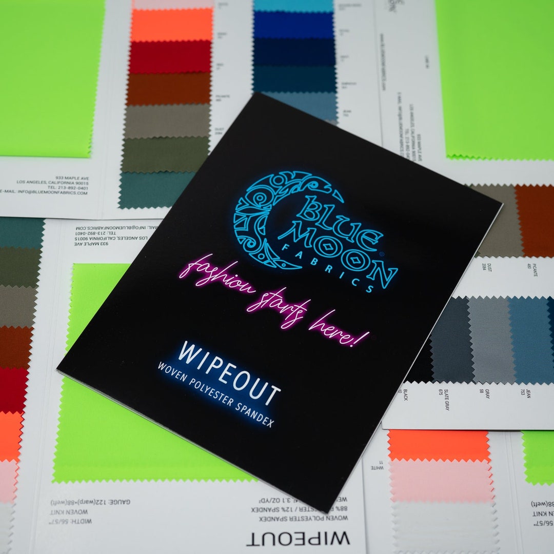 Wipeout Woven Polyester Spandex Color Card | Blue Moon Fabrics - Etsy
