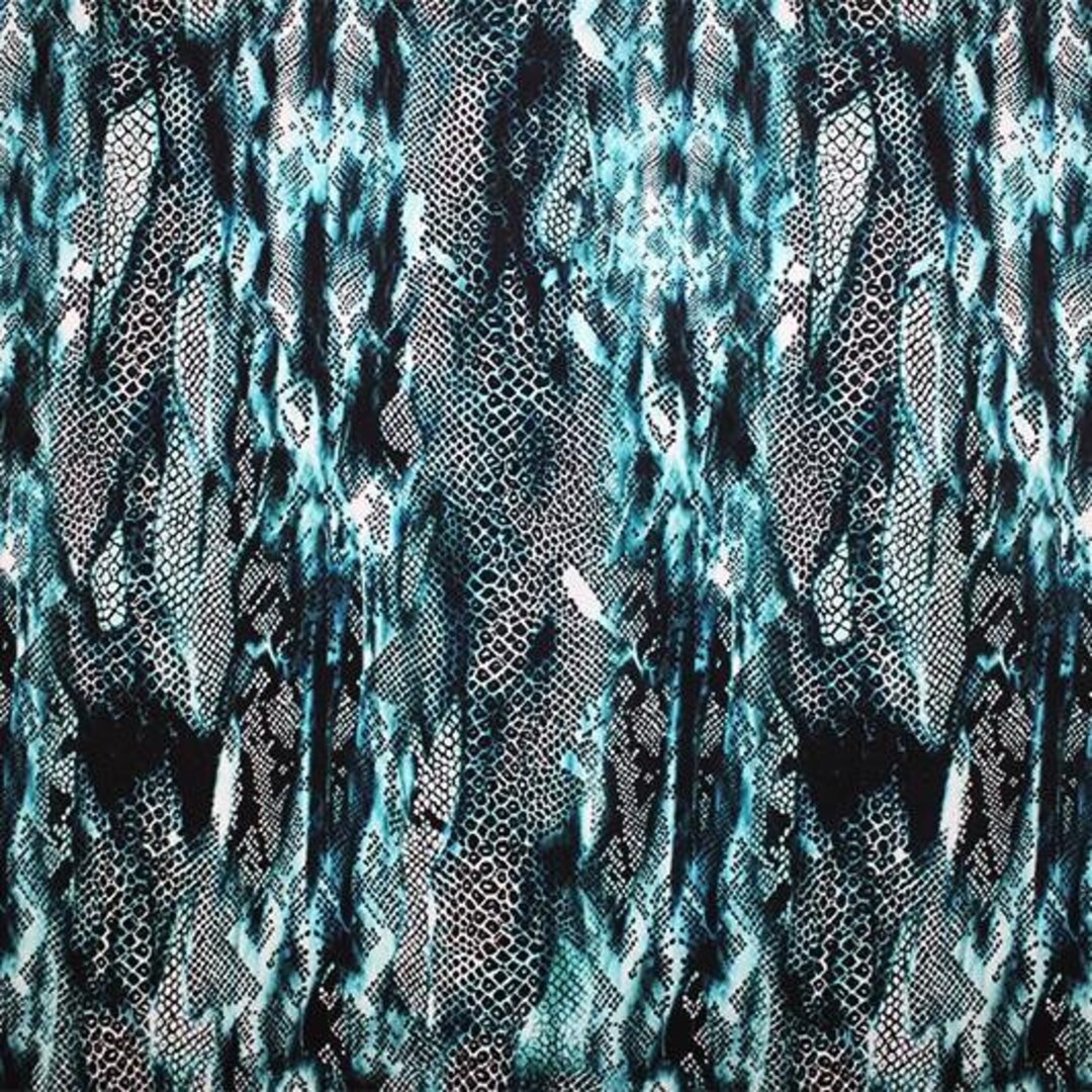 Abstract Blue Skin Printed Spandex Fabric | Blue Moon Fabrics - Etsy