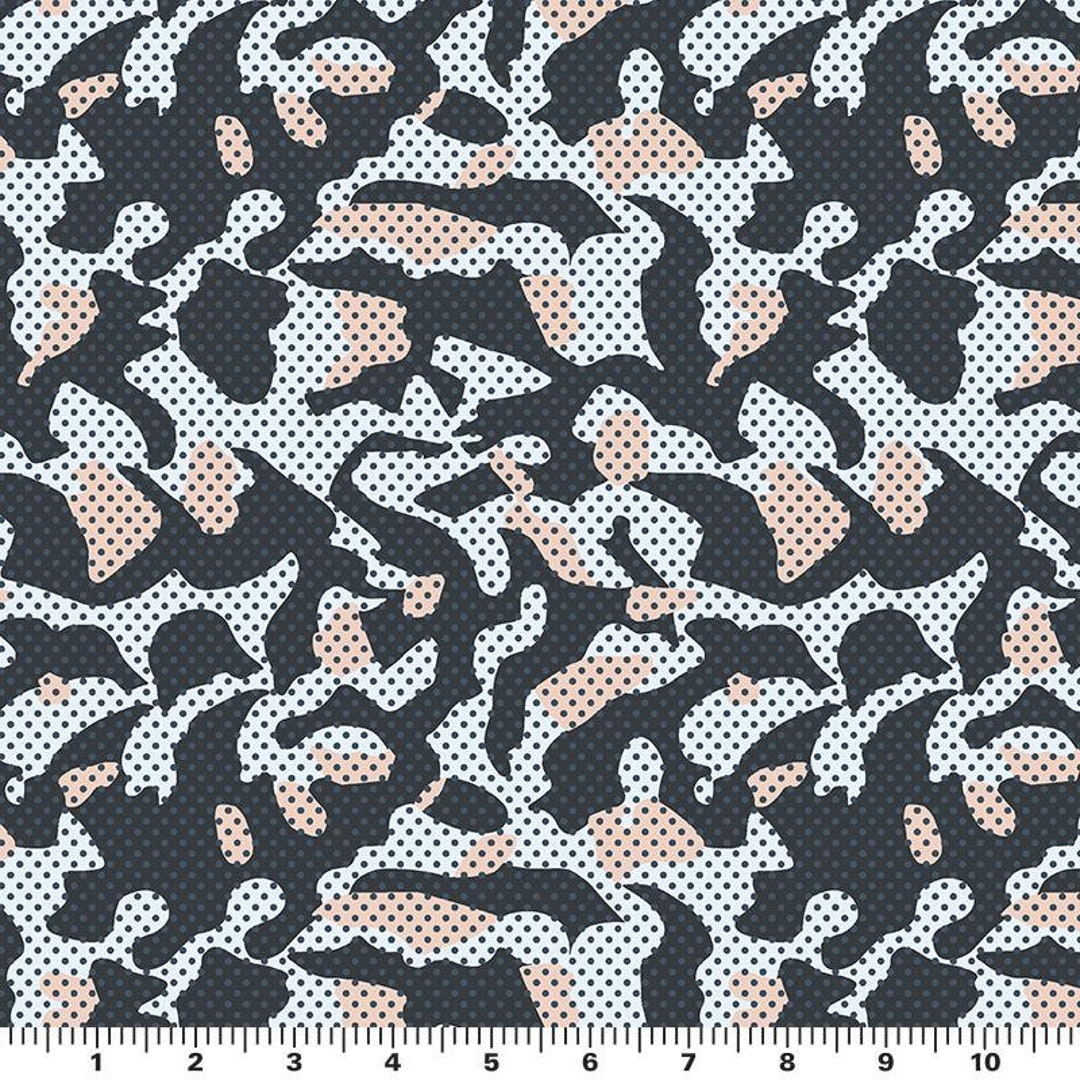 Pop Art Camouflage Bedruckter Spandex-Stoff | Blauer Mond Stoffe - Etsy ...