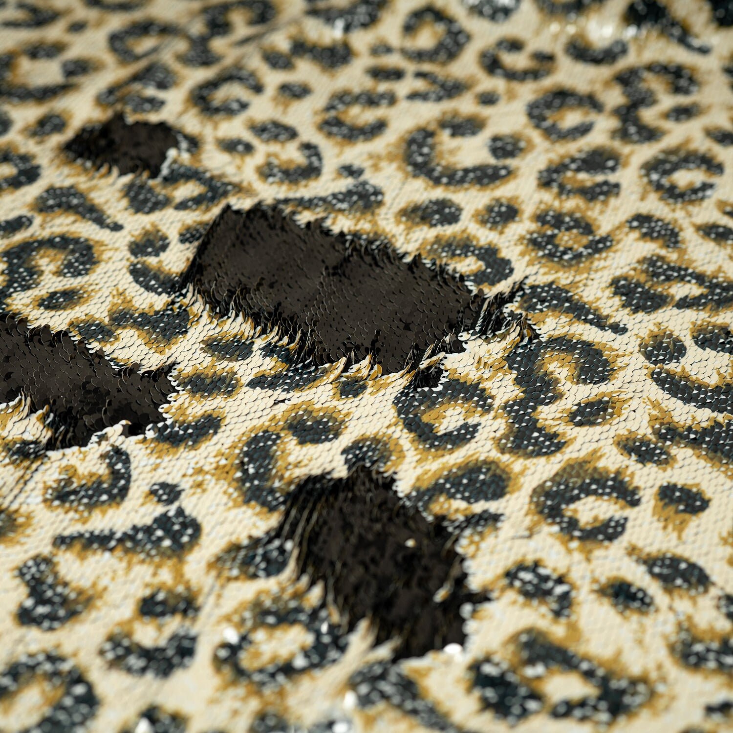 Cheetah Printed Flip Sequin on Spandex Fabric | Blue Moon Fabrics - Etsy