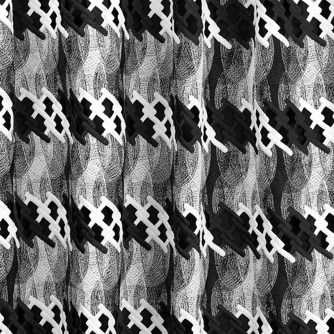 Pixel Mechanical Lace | Blue Moon Fabrics - Etsy