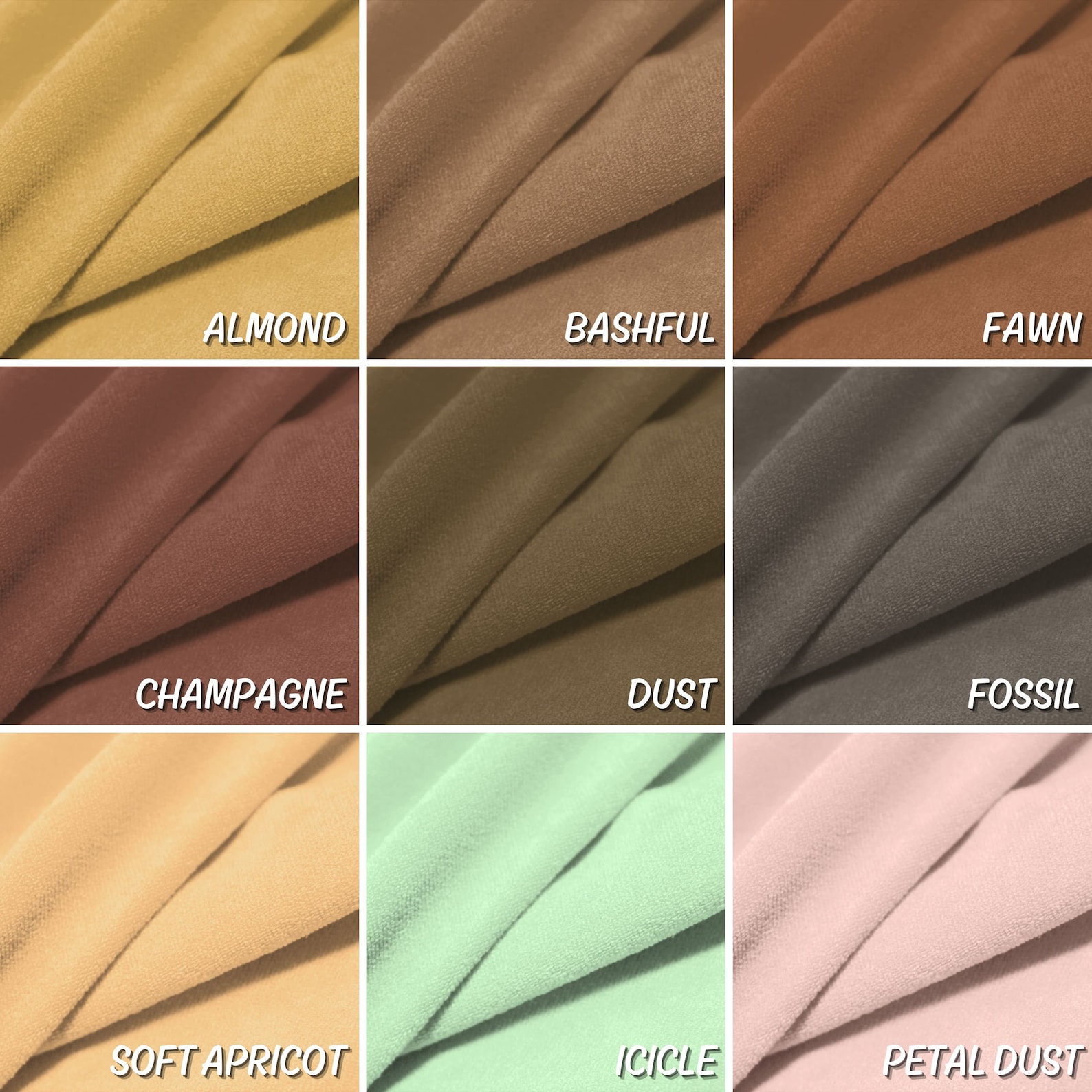 Cozy Polyester Spandex Terry Cloth Fabric | Blue Moon Fabrics - Etsy