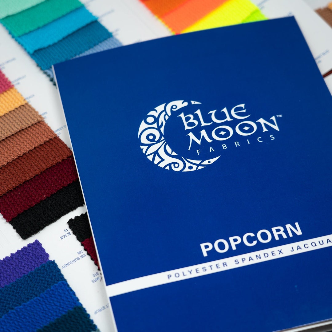 Popcorn Polyester Spandex Jacquard Color Card | Blue Moon Fabrics - Etsy