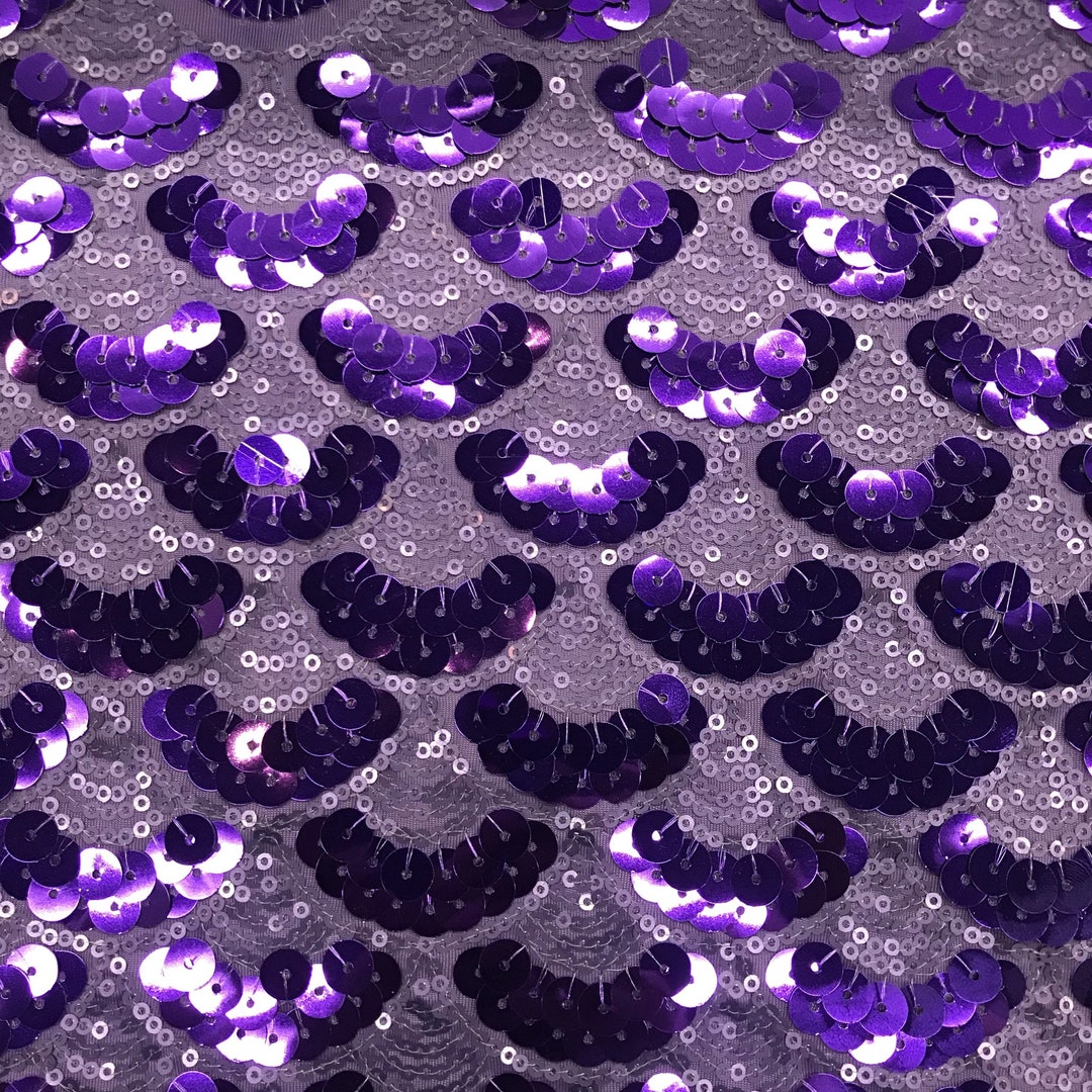 Burlesque Stretch Mesh Sequin Blue Moon Fabrics - Etsy
