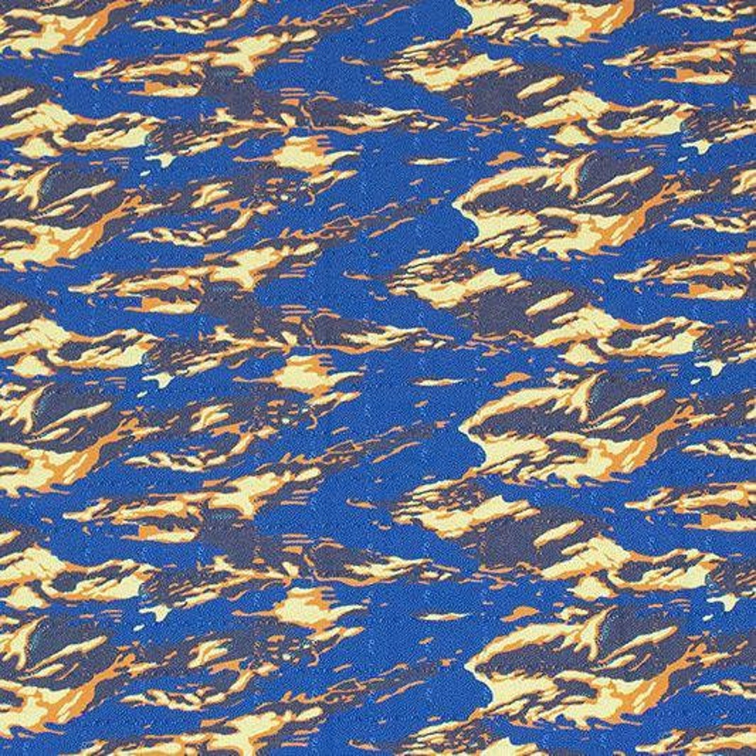 Abstrakt Topographisch Bedruckt Spandex Stoff | Blauer Mond Stoffe ...