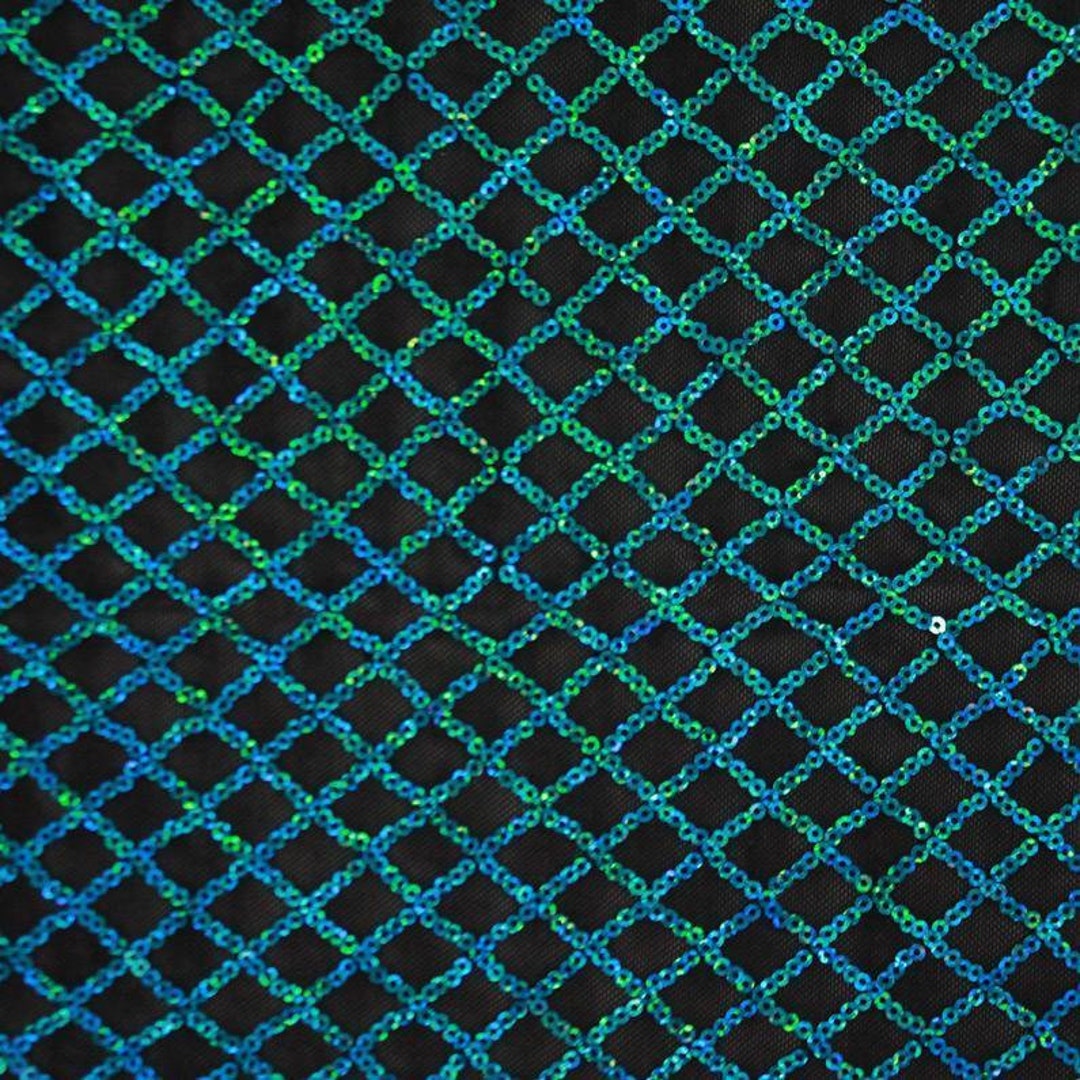 Nina Stretch Mesh Sequin | Blue Moon Fabrics - Etsy