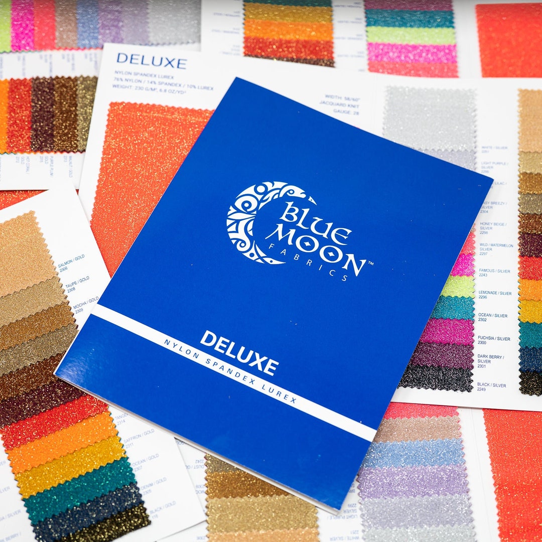 Deluxe Nylon Spandex Lurex Color Card | Blue Moon Fabrics - Etsy