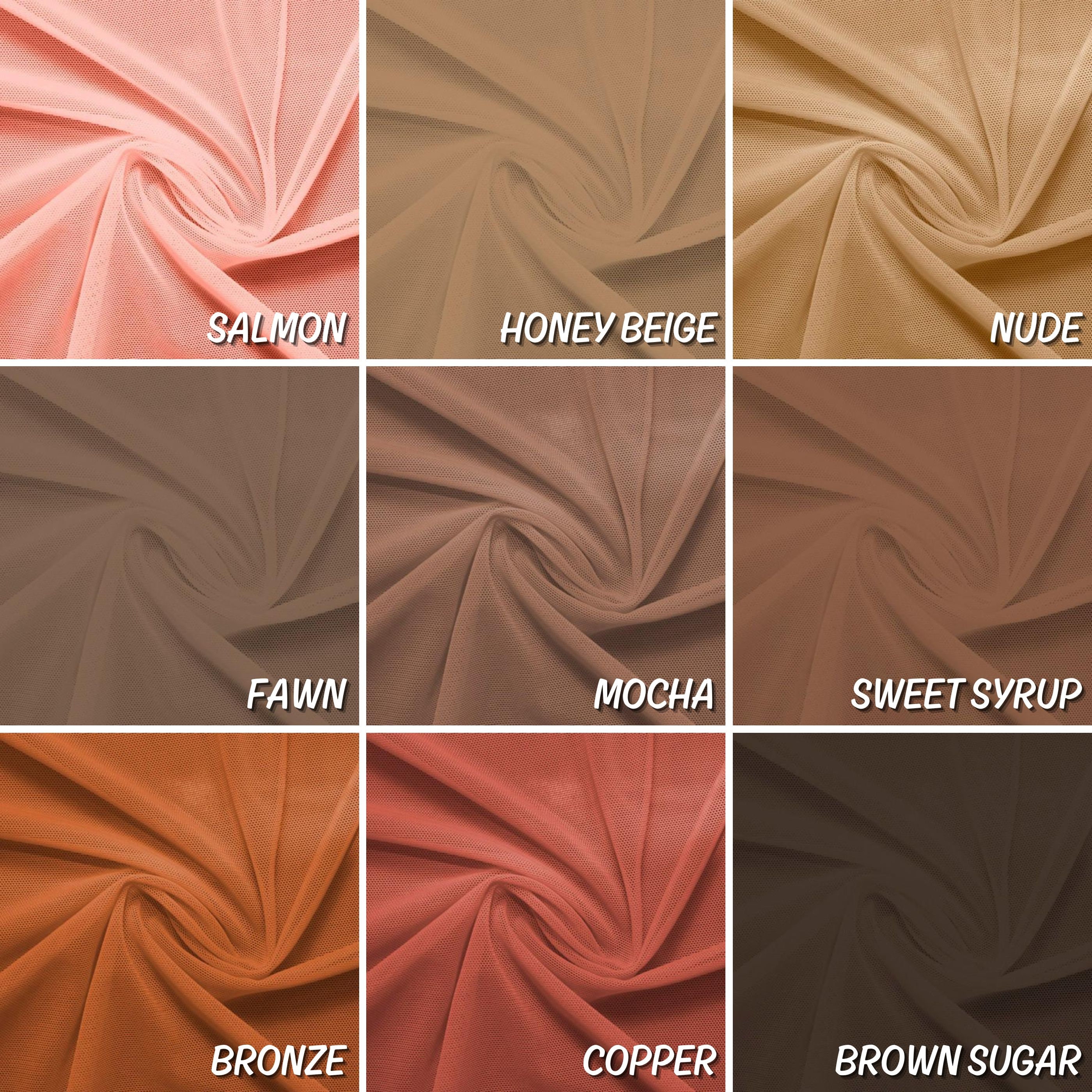 Power Mesh Fabric Skin Tones & Neutrals Collection | Blue Moon Fabrics ...