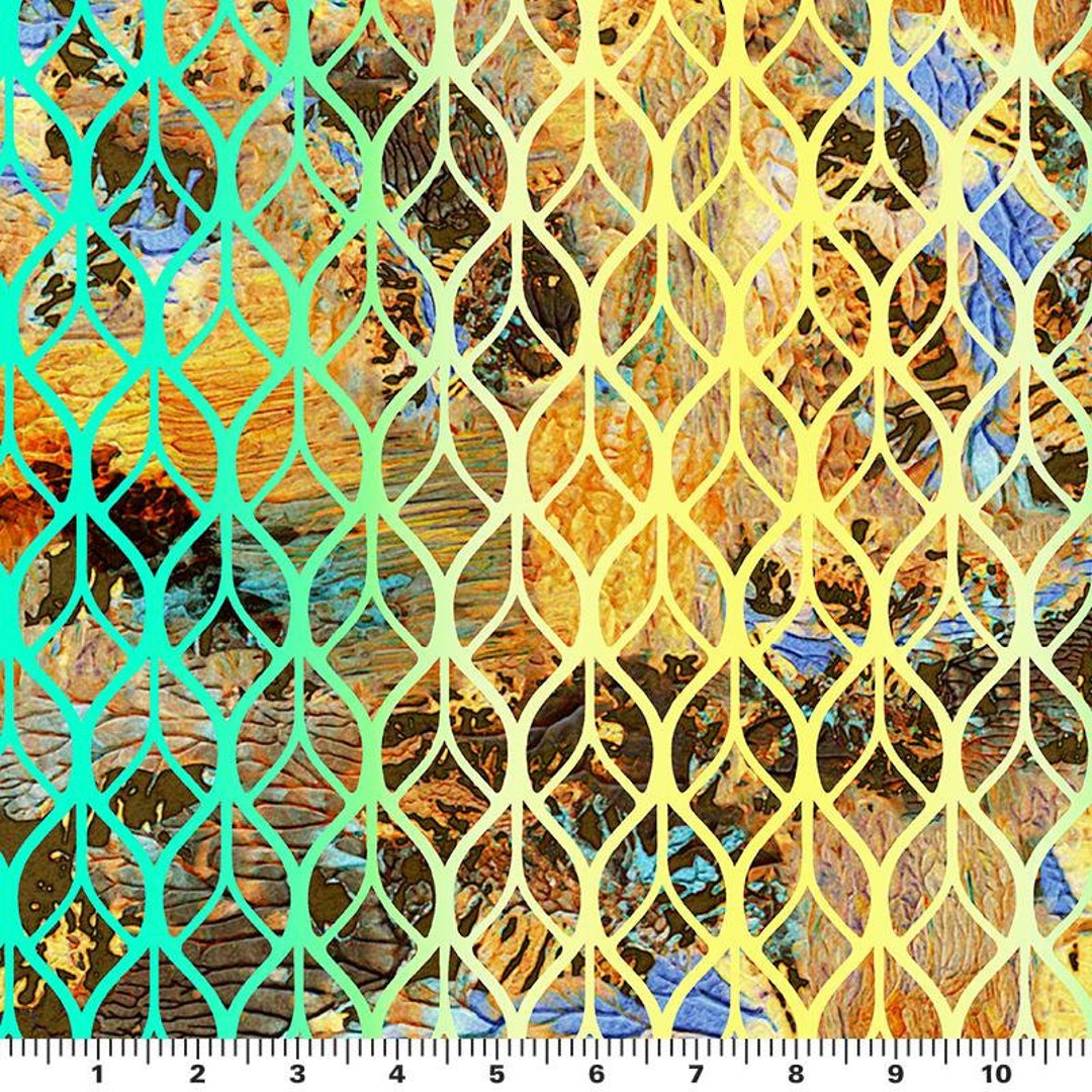Retro Pinselstriche Spandex Stoff | Blauer Mond Stoffe - Etsy Österreich