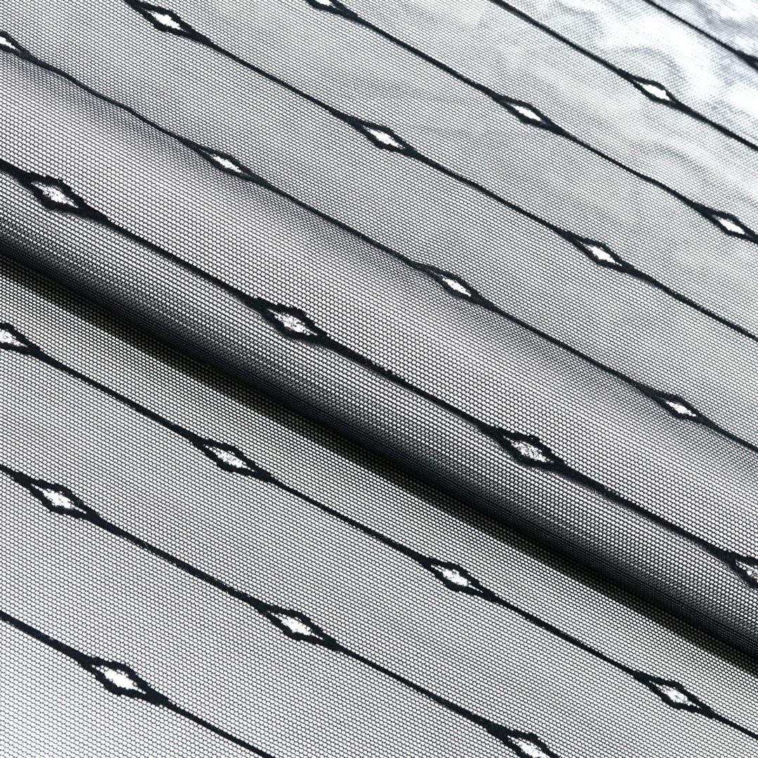 Linear Flocked Stretch Mesh| Blue Moon Fabrics - Etsy