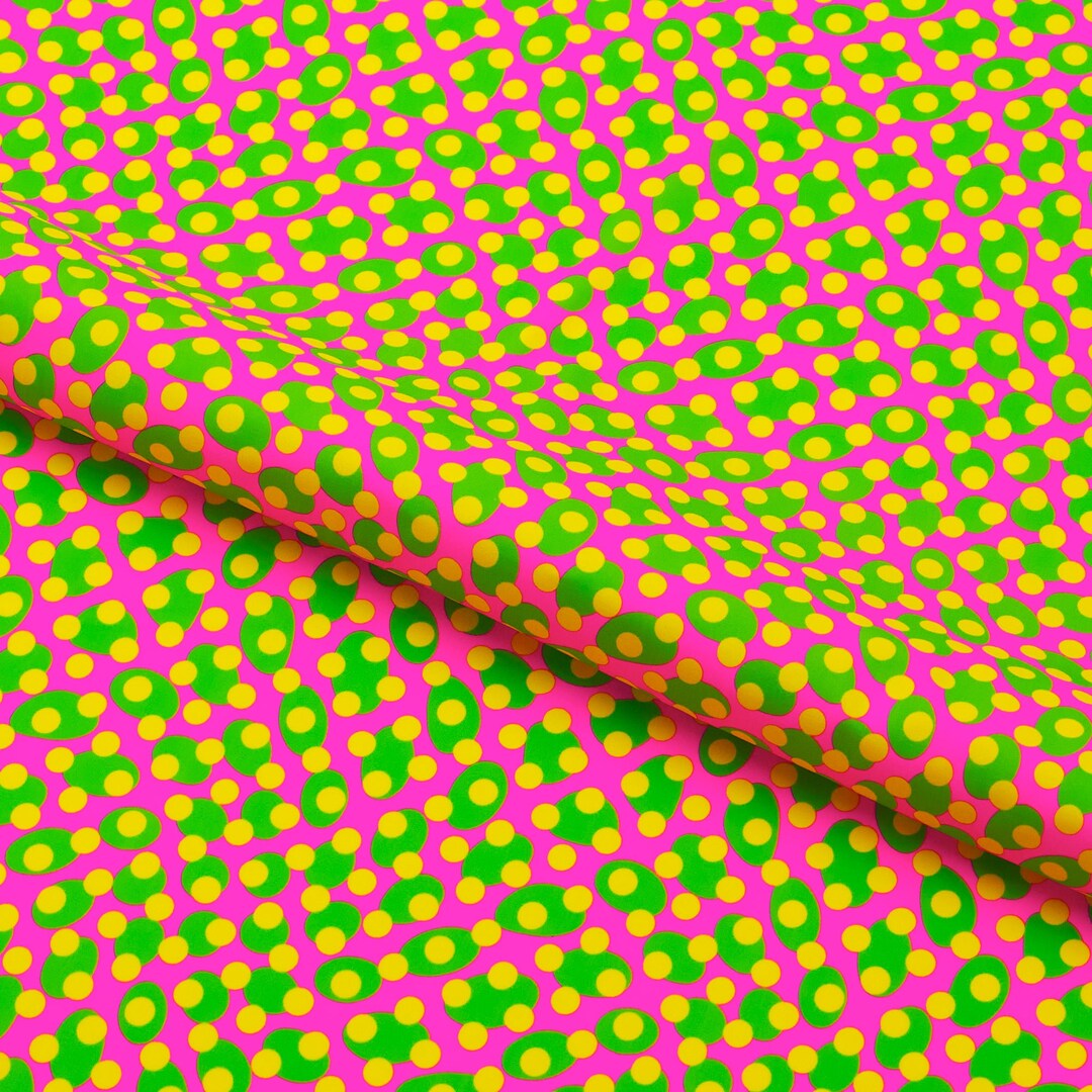 Lava Lamp Dots Printed Spandex Fabric | Blue Moon Fabrics - Etsy
