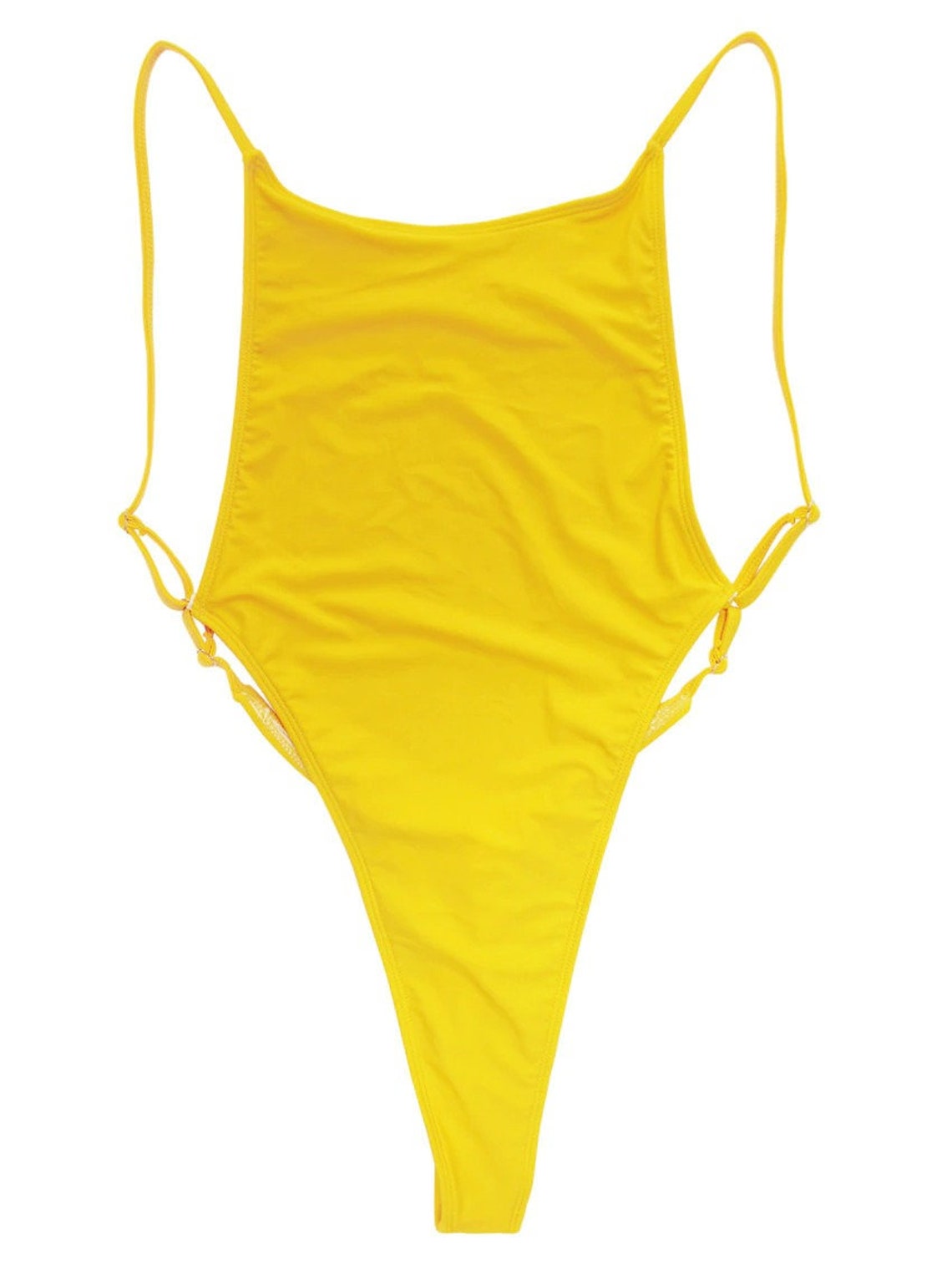 New Sexy High Leg Cut One Piece Swimsuit Thong Swimwear Women Etsy